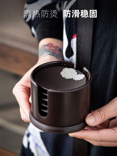 Bakelite tea coaster, anti-scalding tea coaster, office insulation pad ...