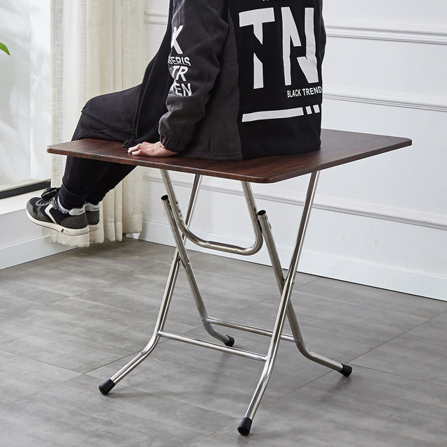 Square folding dining table, small household dining table, mahjong ...