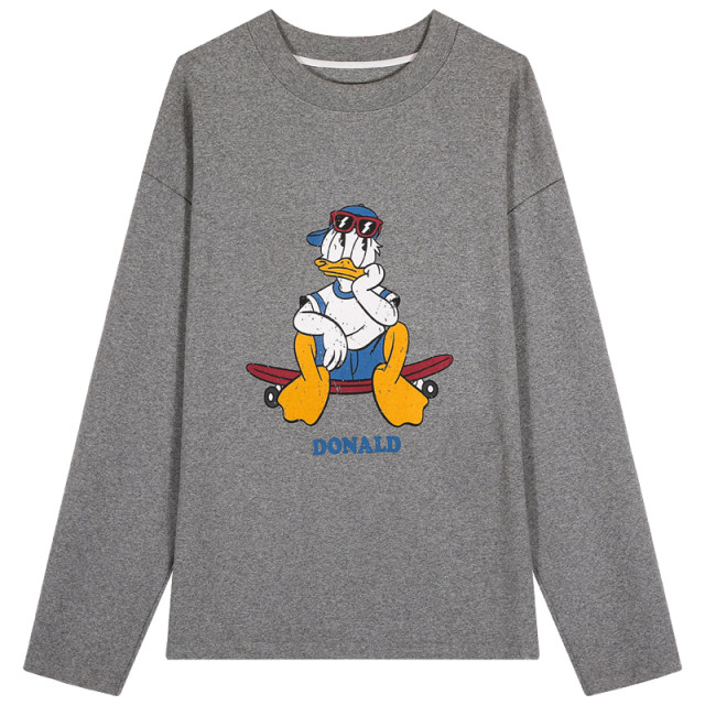 Luo Luo Jie gray long-sleeved T-shirt bottoming shirt for women autumn and winter 2024 new ...