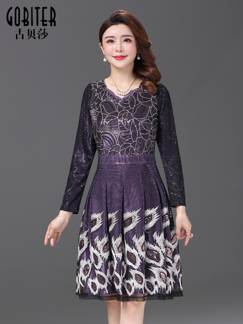 Gubesa Spring & Fall Classy Brand Women's Dress Embroidered Slimming ...