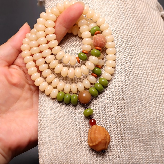 108 custard bodhi seed bracelets natural bodhi root bracelet for men ...