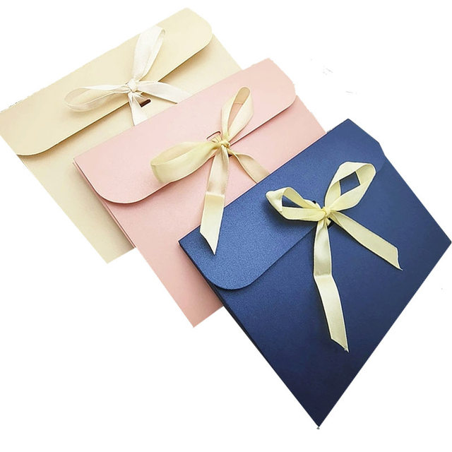 Envelope gift box silk scarf box bow silk scarf box scarf bag gift ...