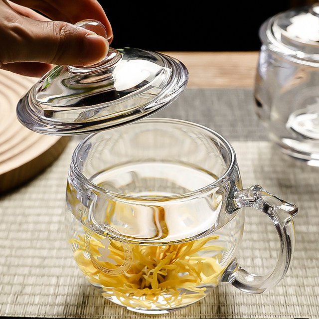 2024 New Big Cup Large -capacity Customized Glass Cup Bringing the Tea ...