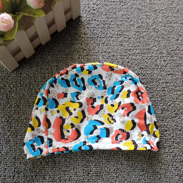 Swimming Caps for Men and Women, Adult Patterned Fabric Swimming Caps ...