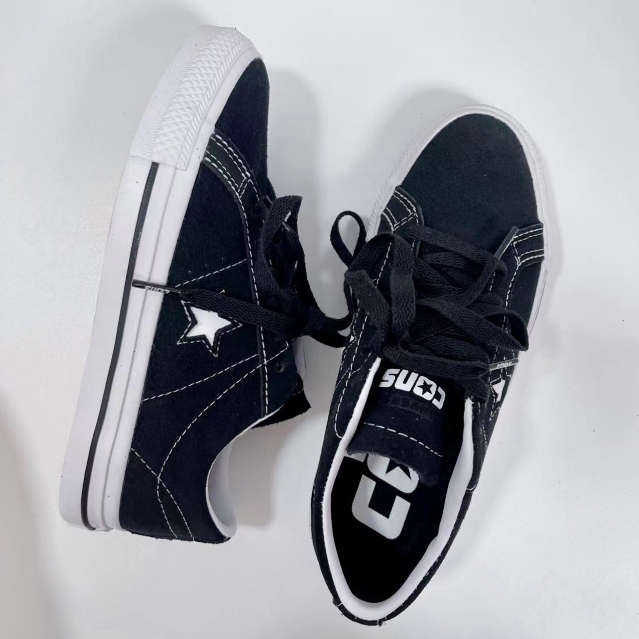 CONVERSE OneStarPro classic black men's and women's suede canvas shoes ...