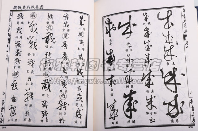 Cursive Book Dictionary Three Volumes Wang Xizhi Wang Xianzhi Huang Tingjian Yan Zhenqing Zhang ...