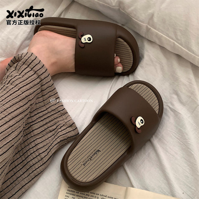 Thin strips of genuine dog slippers for men and women to wear outside ...