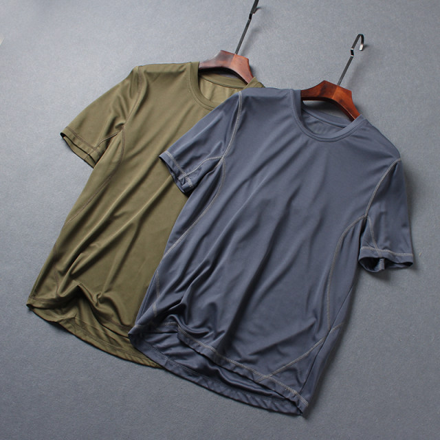 Quick-drying short-sleeved T-shirt for men in summer outdoor round neck ...