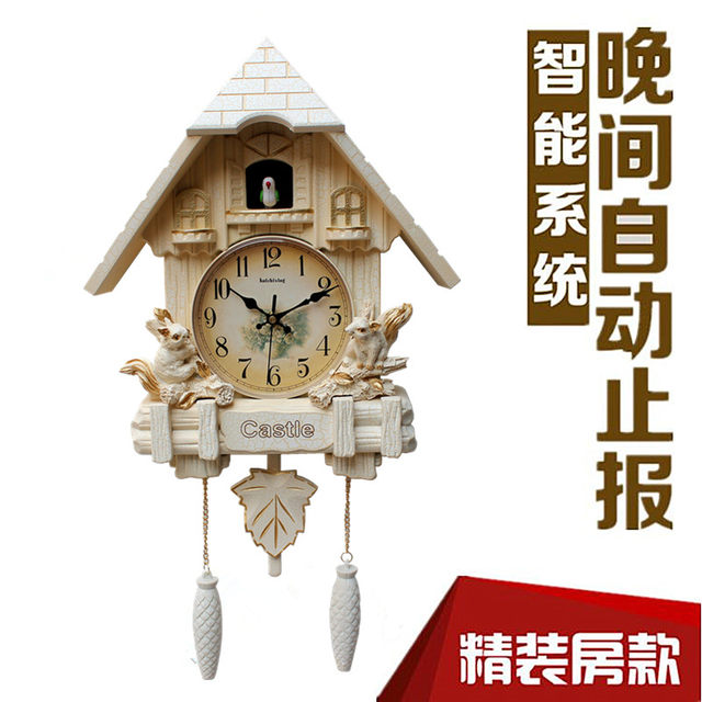 Bird Bird Clocks European -style resin simple Creative quartz clock clock clock bedroom ...