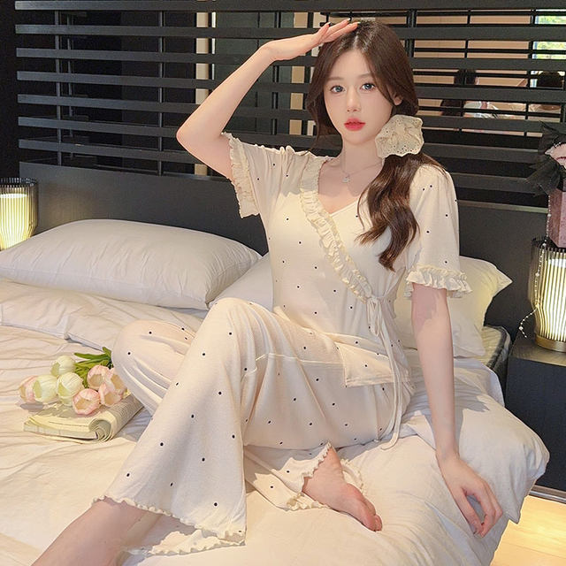 New Chinese style pajamas for women summer modal cotton short-sleeved ...