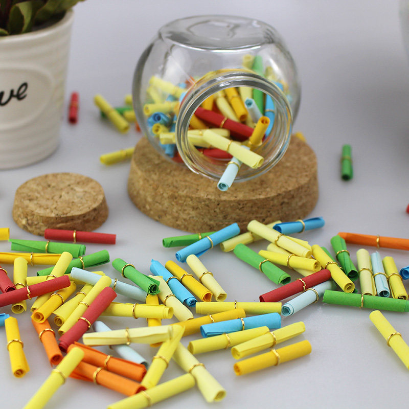 Large Size Wishing Bottle Paper Roll - Transparent Glass Jar Drift ...