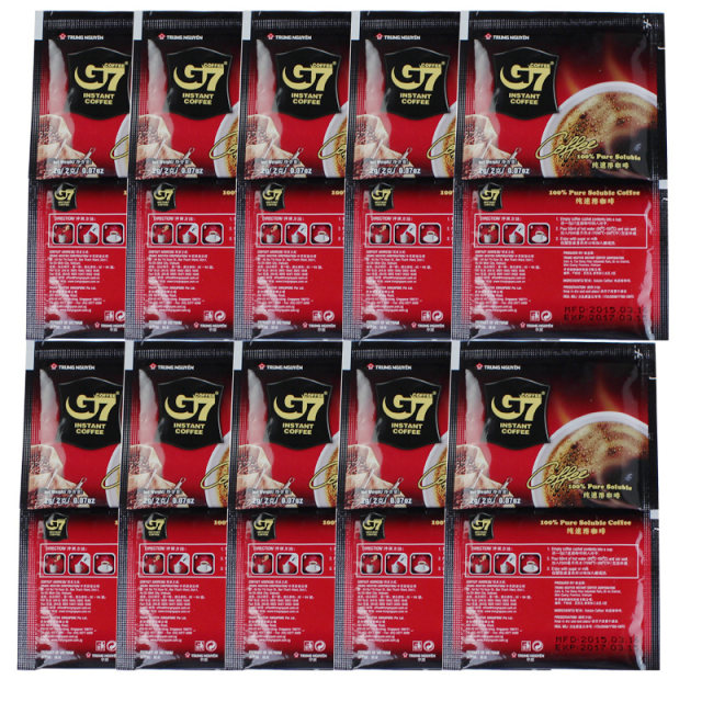 Vietnam imported Zhongyuan G7 pure black coffee, bitter and refreshing ...