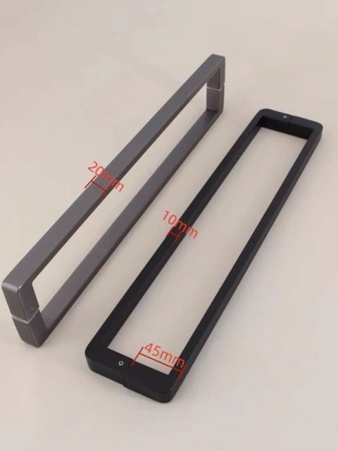 Minimal 304 stainless steel shower room 300 -hole glass partition black ...