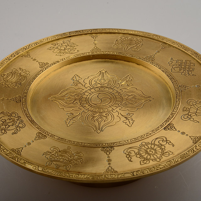 Tibetan pure copper Thirty-Seven Offering Manza Plate Nepali Crafts ...