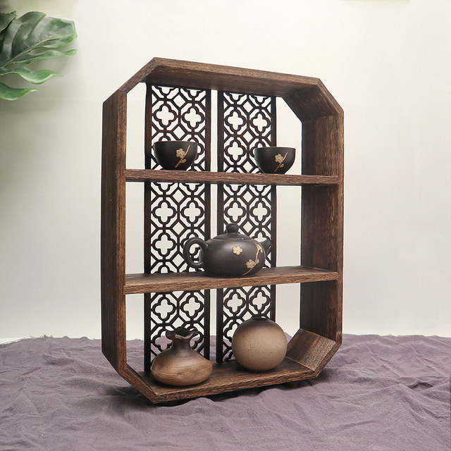 New Chinese style desktop Bogu rack teapot rack small Duobao Pavilion ...