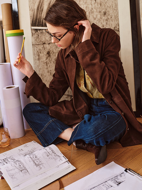 Secret box Nostalgic color tone reflective puffed lambskin smooth retro ...