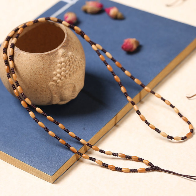 Olive core carving olive bodies necklace necklace beeswax jade pendant ...