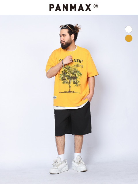 PANMAX plus size men's American trendy short-sleeved plus T-shirt ...