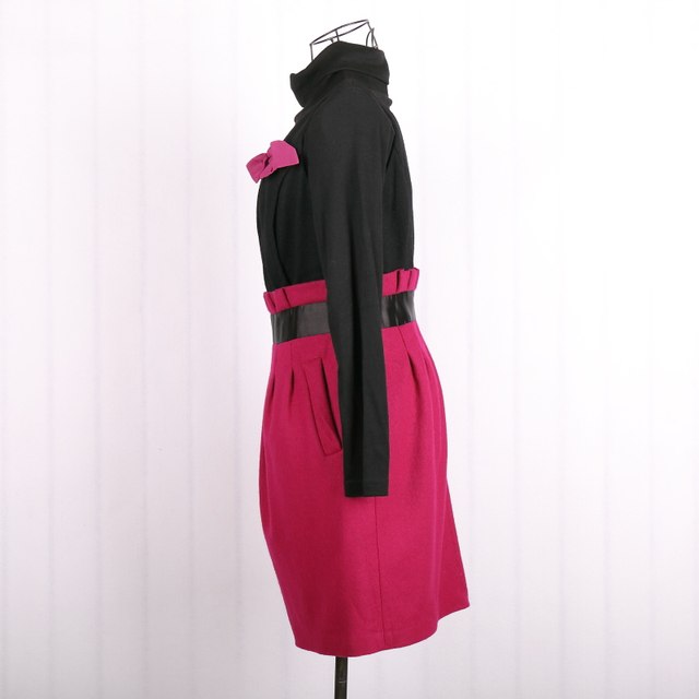 Autumn ladies' clothing stunning stitching long -sleeved round neck ...