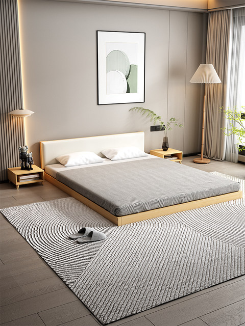 Tatami dual solid wood bed simple soft bag bedhouse Hiber bed master ...