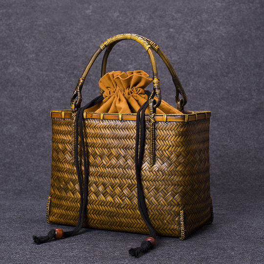 Bamboo Woven Bag - Handmade Zen Style Handbag