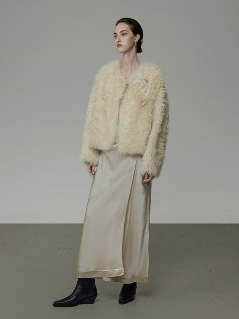 UNSPOKEN high-end warm imitation fur French design niche fur all-in-one ...