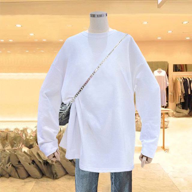 American retro cartoon long -sleeved T -shirt female large size ins ...