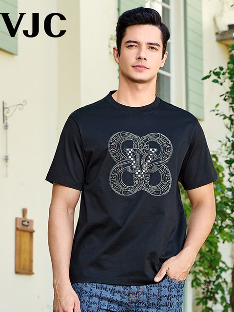 VJC/Weijie 2025 summer new men's trendy short-sleeved T-shirt versatile D25BA1723