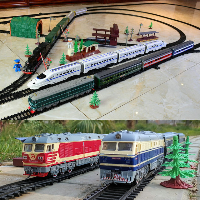 Fenfa track Dongfeng high-speed rail steam green leather children's ...