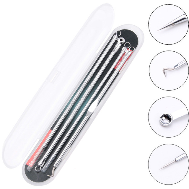 4 pieces stainless steel acne needle acne needle blackhead needle face ...
