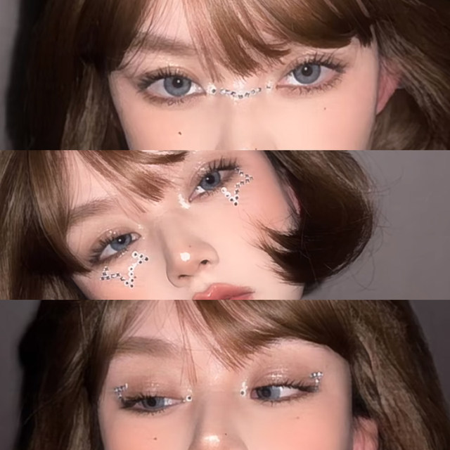 Concert face sticker star diamond face face jewelry makeup bright flash ...