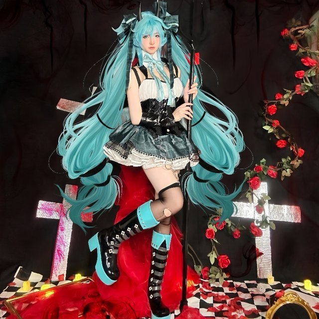 02 Hatsune Miku Miku Little Raccoon Shoes Cos Shoes Customized Cosplay ...