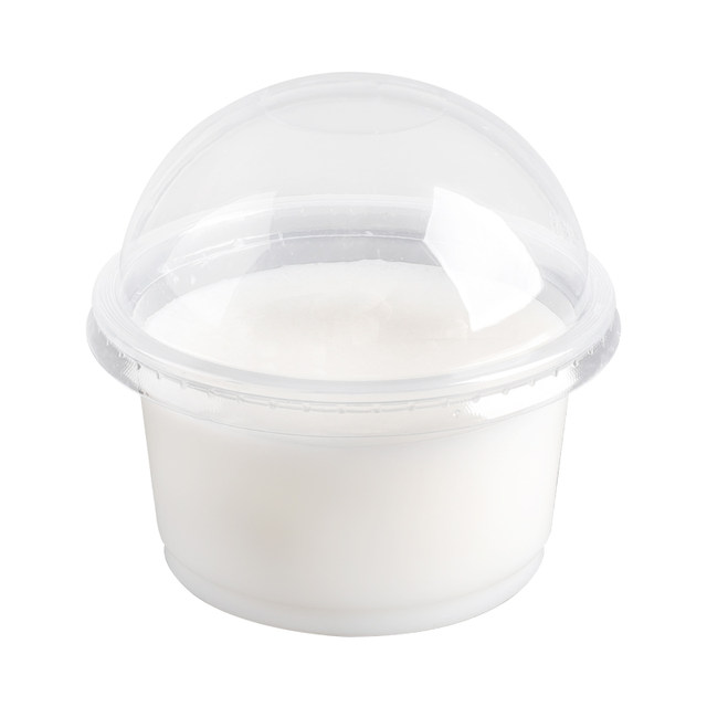 Disposable double skin milk pudding cup with lid commercial high ...