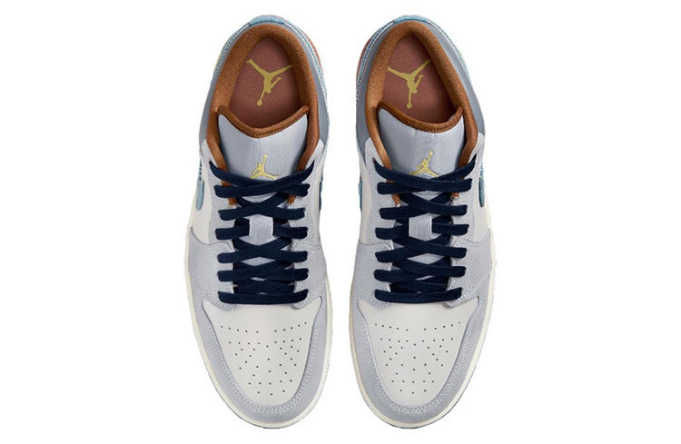 Niu coax AirJordan1LowAJ1 men's low-top white blue basketball shoes ...