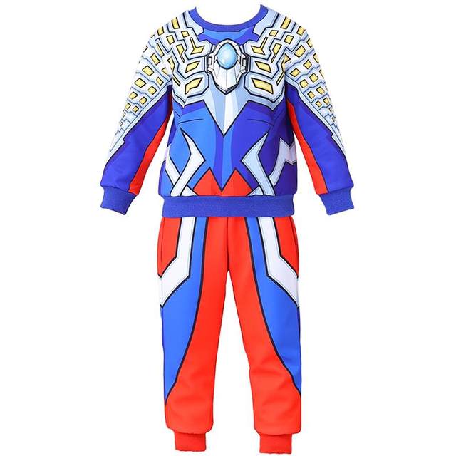 Ultraman clothes boys autumn and winter plus velvet sweater suits ...