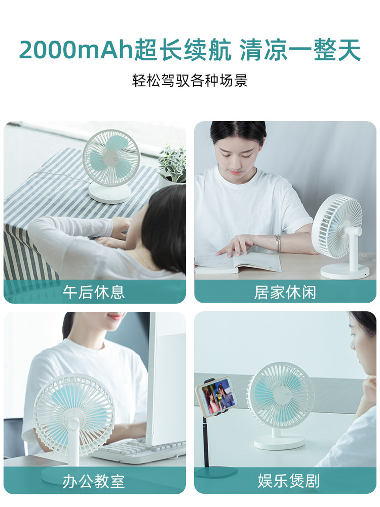 Excellent Two Sunny Wind Rechargeable Desk Fan - USB Powered Mini ...