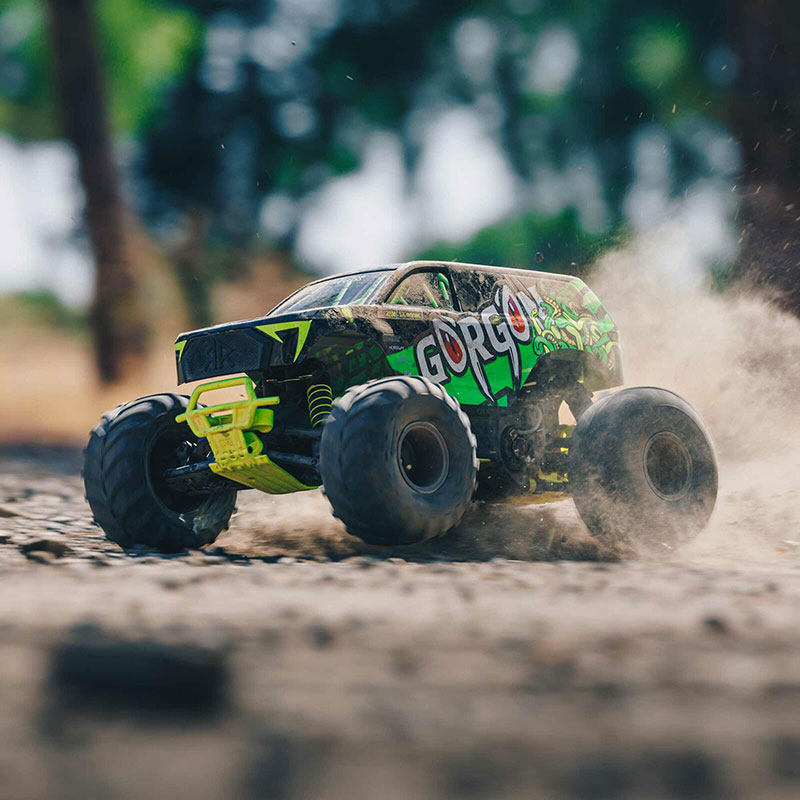 Arrma 1/10 gorgon magic snake rc للطرق الوعرة، نموذج سيارة كهربائي ناعم