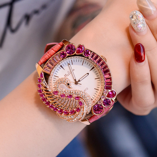 2024 The new Marysa Exquisite Swan Watch Woman Woman Fashion Dial ...