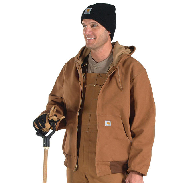 CarharttJ140 Carhartt Duck Down Jacket Zippered Hooded American Autumn ...