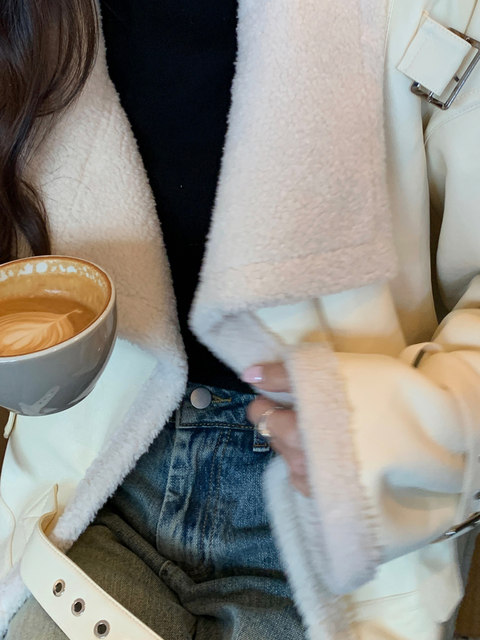 Halo Luu white fur one women's winter 2024 new fur plus velvet ...