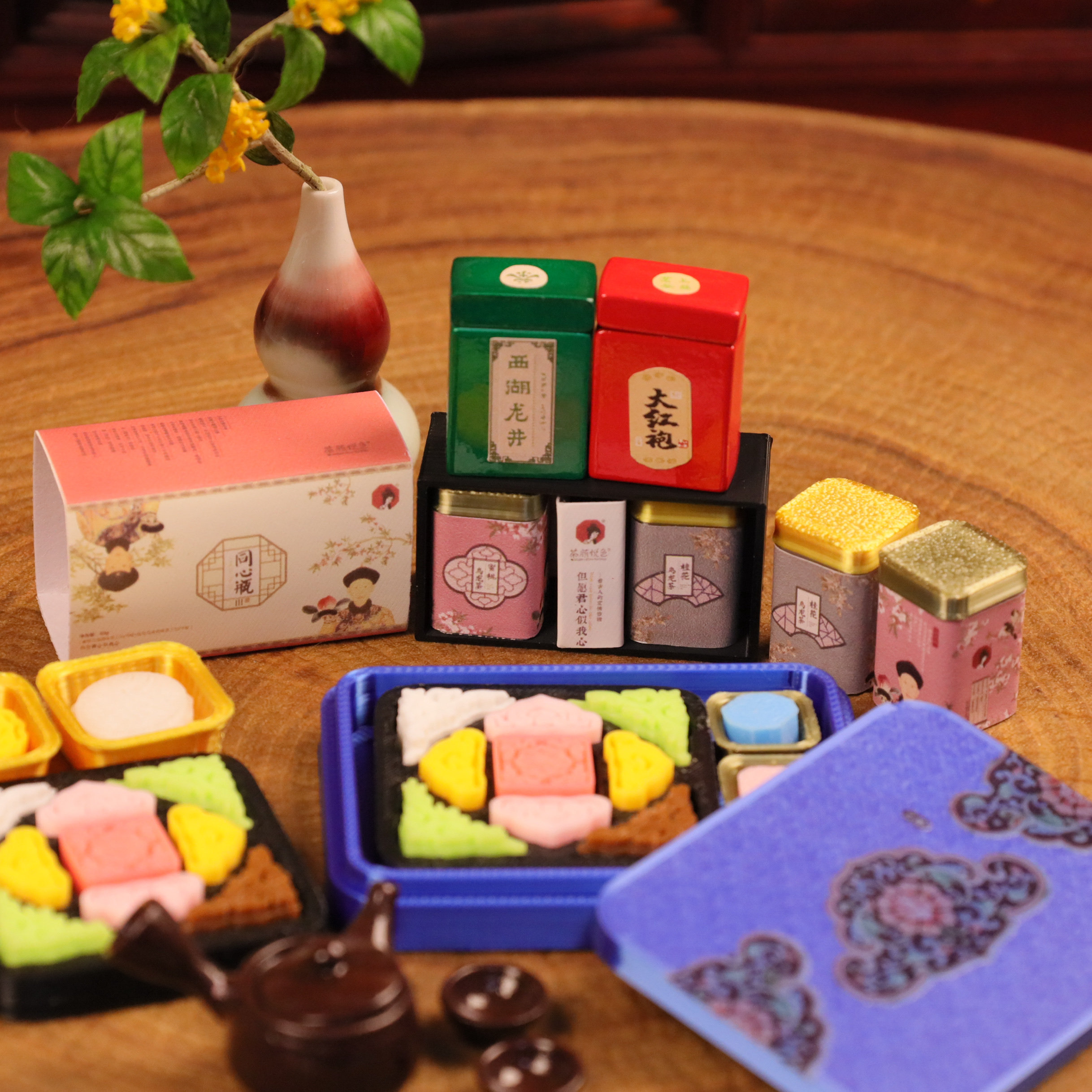 Diy Tang Dynasty Mooncake Miniature Model - Unedible