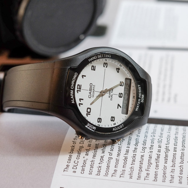 Casio dual display fashionable multi-function alarm luminous electronic ...