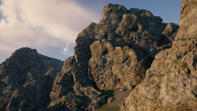 UE5 Unreal 5Rockpack016 large -sized boulder rock props model