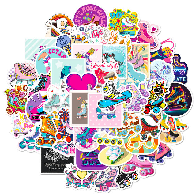 50 stickers for roller skates, cross-border new products, personalized ...