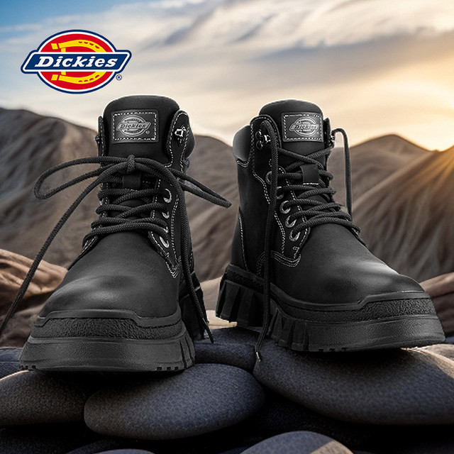 Dickies Martin boots men's winter 2024 new black men's leather boots ...
