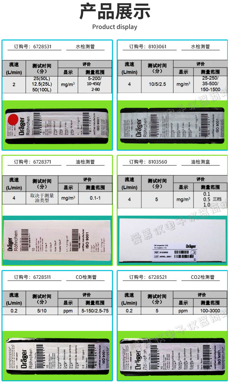 Drager Aerotest Alpha 오일 감지 상자 8103560