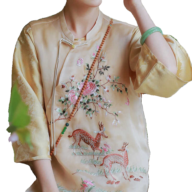 Yiyi's Yoyo Luming new Chinese style light luxury silk organza ...