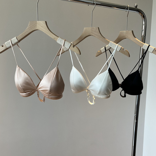 Beautiful back underwear Female summer thin front buckle fine shoulder ...