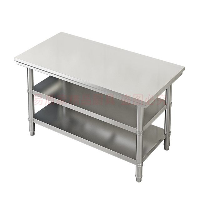Thickened stainless steel three-layer workbench restaurant kitchen ...