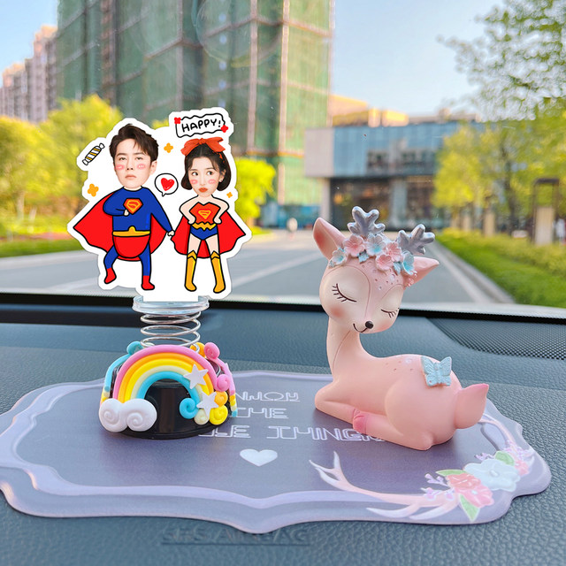 Customized car ornaments double-sided photos couple avatars creative ...